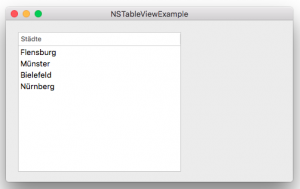 Einstieg in NSTableView – Bodos Blog