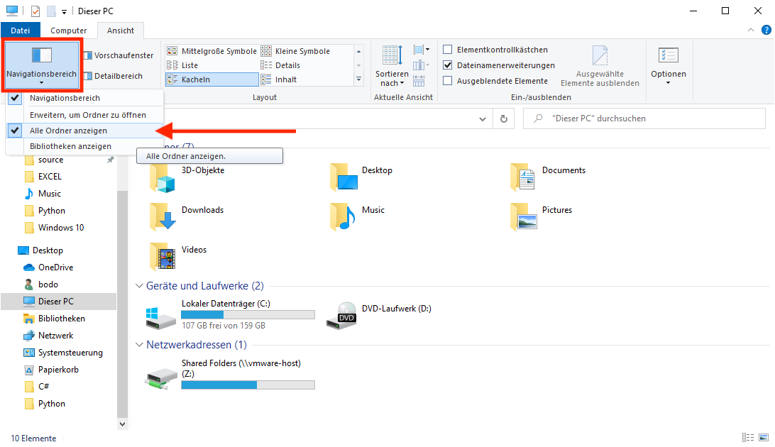Windows Datei-Explorer anpassen – Bodos Blog