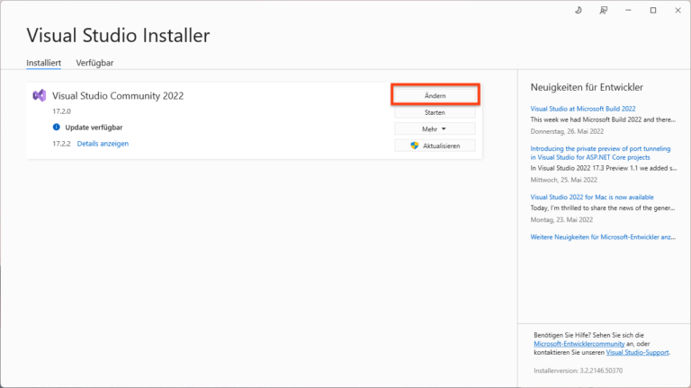 Installation von Python in Visual Studio 2022 – Bodos Blog