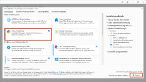 Installation von Python in Visual Studio 2022 – Bodos Blog