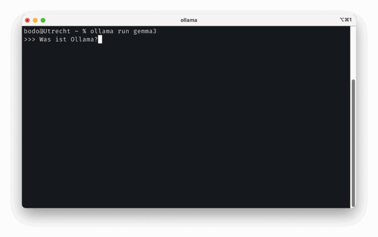 Large Language Models mit Ollama lokal auf dem Mac nutzen – Bodos Blog